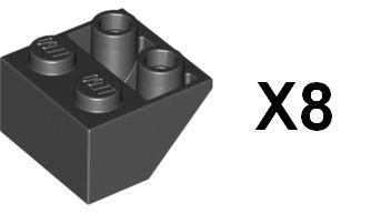 全新LEGO樂高反斜磚 3660 366026 黑色 Slope Inverted 45 2x2 (8個) E23 | 露天市集 | 全台最大 ...