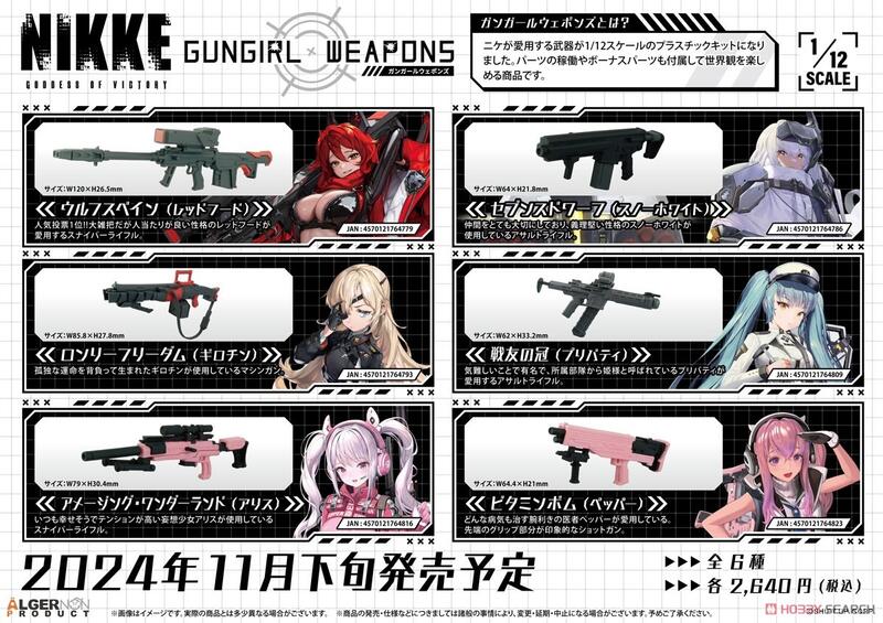 【我家遊樂器】11月預定 勝利女神：妮姬 NIKKE GUNGIRL WEAPONS 1/12 武器組裝模型 6款可選 | 露天市集 | 全台 ...