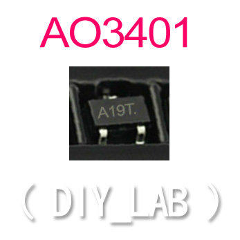 【DIY_LAB#179】AO3401(SOT-23絲印A19T或A1AA)P通道MOSFET 30V 4.3A(現貨) | 露天市集 | 全台最大的網路購物市集