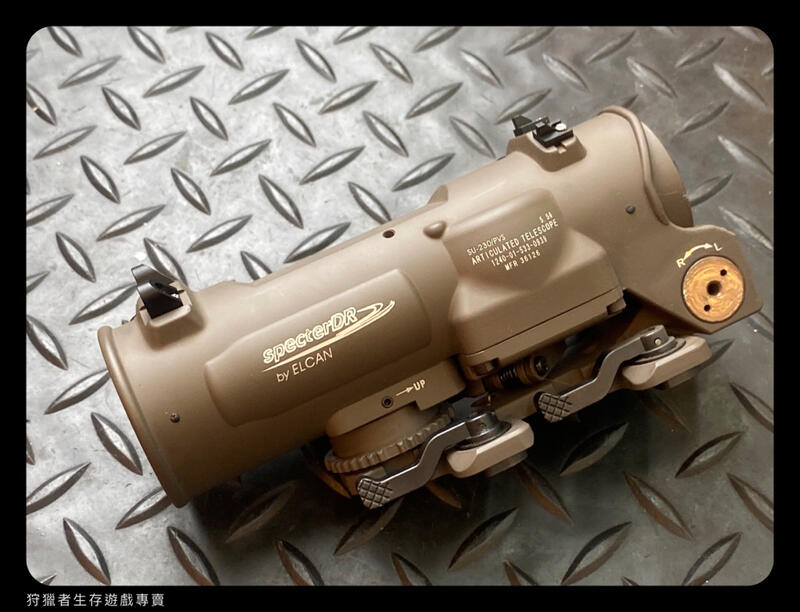 【狩獵者生存專賣】悍武 Elcan風格 SOCOM Specter DR 1X 4X 红光戰術瞄準鏡/火車頭-凸字-沙色 | 露天市集 | 全 ...