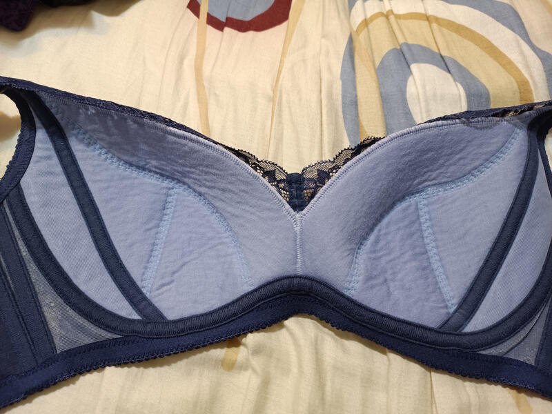 現貨 深藍 蕾絲 36D 80D 無鋼圈 薄杯 胸罩 內衣 | 露天市集 | 全台最大的網路購物市集