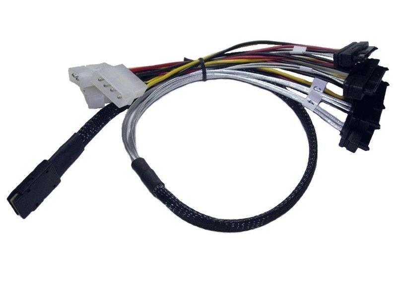 Amphenol 安費諾 SAS cable , SFF-8087 to SFF-8482*4pcs L=0.6M | 露天市集 | 全台最大 ...