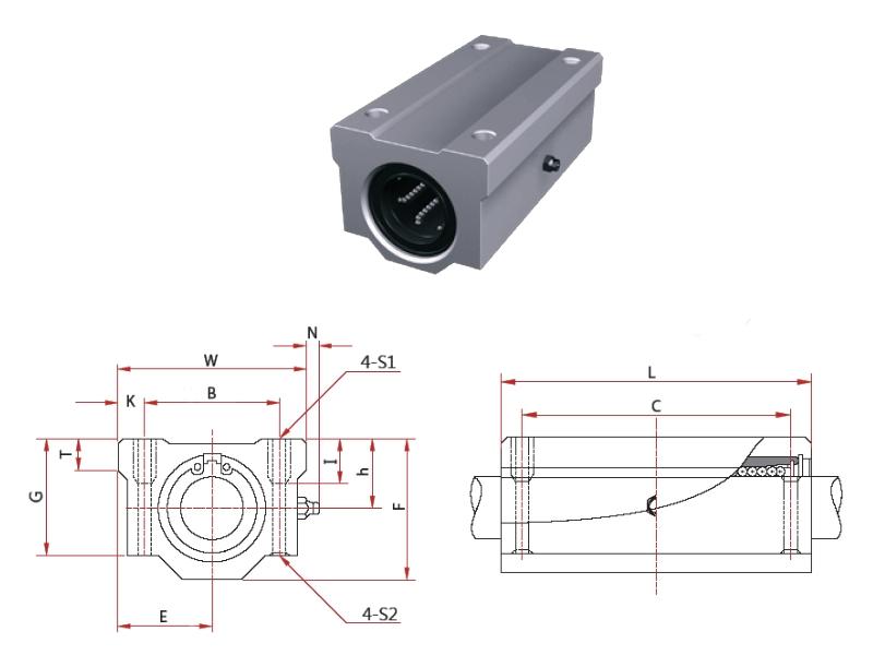 SCS20LUU SC20LUU 加長連座直線軸承(自動控制 CNC 雕刻機 滑台 線性滑軌 軌道 氣壓缸 油壓缸 ) | 露天市集 | 全台 ...
