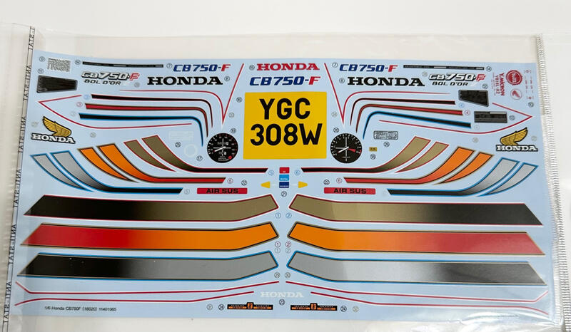 TAMIYA 16020 1/6 Honda CB750F 原廠水貼 | 露天市集 | 全台最大的網路購物市集