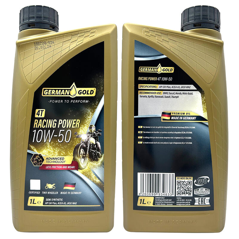 【車百購 公司貨】 GERMAN GOLD RACING POWER 4T 10W40 10W50 高性能機車機油 | 露天市集 | 全台最大 ...