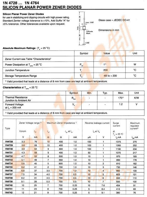 113二極體 穩壓 1N4732A DO-41 1W 4.7V 稽納 1N4732 IN4732 >>30個 | 露天市集 | 全台最大的網路購物市集