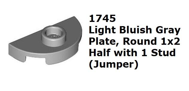 【磚樂】LEGO樂高 1745 6420741 Half Round 1x2 with 1 Stud 淺灰色 半圓2轉1 | 露天市集 | 全 ...
