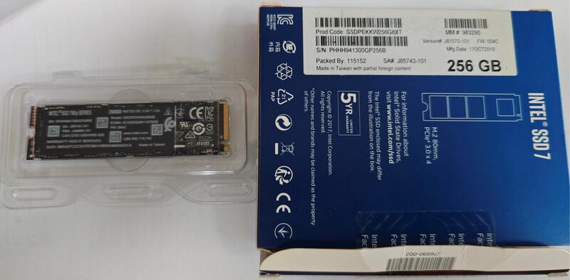 Intel SSD 760P 256GB 近全新-2 | 露天市集 | 全台最大的網路購物市集