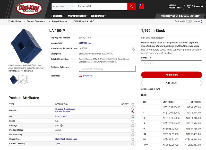 科達電子 全新現貨供應 Hall Current Sensor LEM LA 100-P (SWISS MADE) | 露天市集 | 全台最大 ...