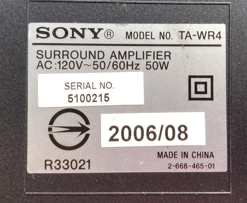 二手SONY S-MASTER TA-WR4 (電源線被剪斷無配件測試狀況如圖當零件品售出 | 露天市集 | 全台最大的網路購物市集