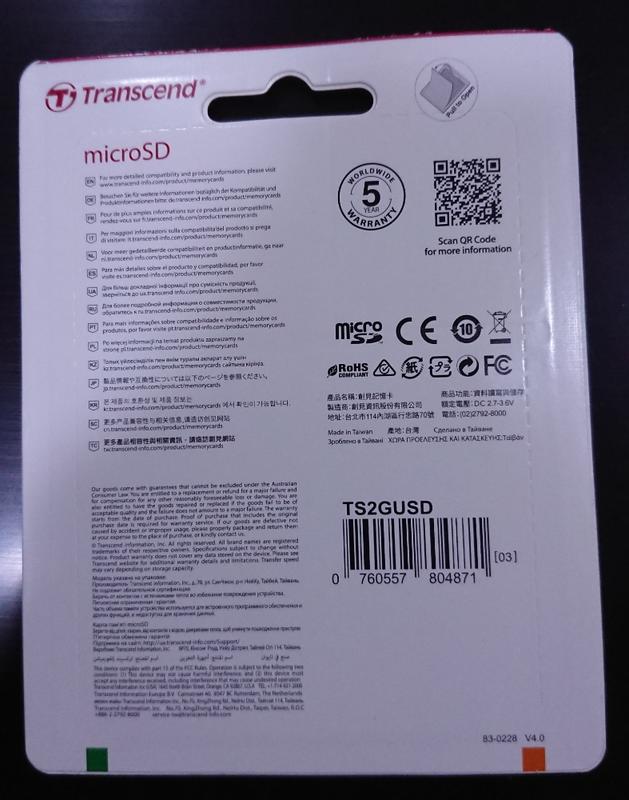 ...點子電腦-北投...全新 創見 microSD/T-Flash 2GB 記憶卡 2G，原廠保固5年280元 | 露天市集 | 全台最大的 ...