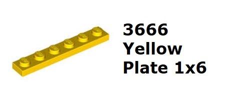 【磚樂】 LEGO 樂高 3666 366624 Yellow Plate 1x6 黃色 薄板 | 露天市集 | 全台最大的網路購物市集