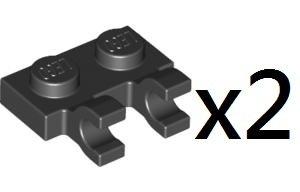 LEGO Black Plate Clips Horizontal 1x2 樂高黑色 水平雙夾薄板 兩個 4556158 | 露天市集 | 全 ...