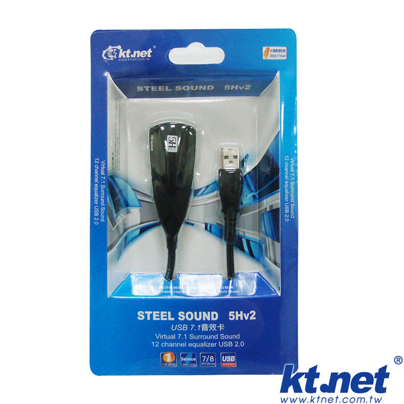 【大台南電腦量販】KT USB 7.1聲道音效卡含線 虛擬數位7.1聲道環繞3D音效 | 露天市集 | 全台最大的網路購物市集