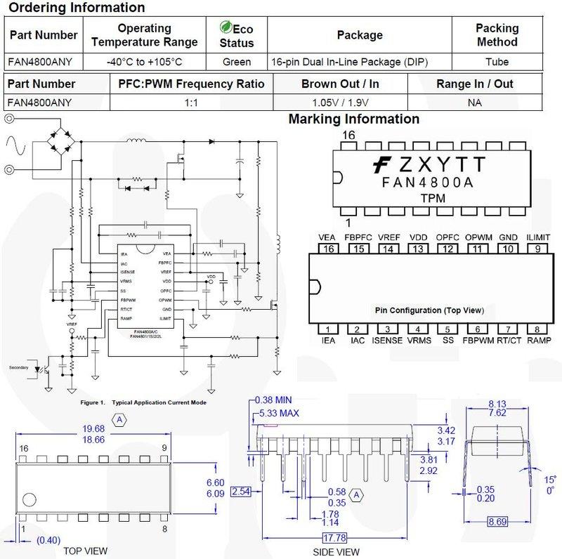 FAIRCHILD FAN4800ANY DIP-16 ( PFC 功率因數修正IC ) FAN4800A | 露天市集 | 全台最大的網路購物市集