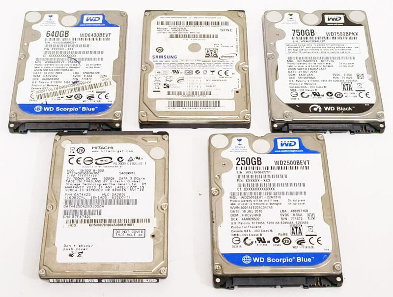 ╰阿曼達小舖╯ 二手筆電良品硬碟 SATA 250g 320g 500G 640g 720g 1T 檢測健康度100% | 露天市集 | 全台最大的網路購物市集