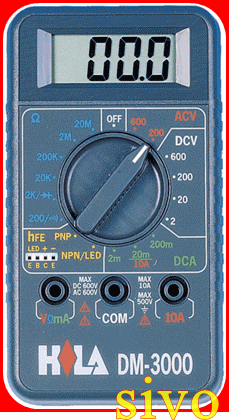 ☆SIVO電子商城☆HILA DM-3000多功能電子式數字三用電表 耐震(3M)~電錶線 電表線 測試棒直購價45元~ | 露天市集 | 全台最大的網路購物市集