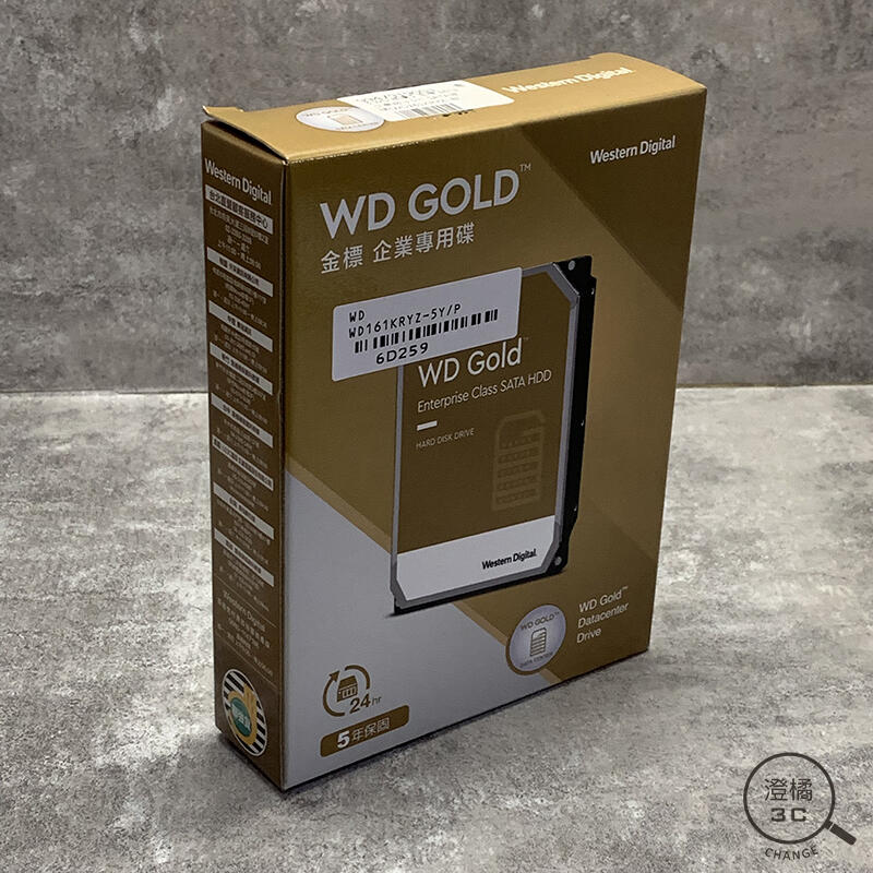 WD 威騰 16TB 3.5吋 7200轉 企業級資料中心硬碟《金標》WD161KRYZ-5Y 全新 A66180 | 露天市集 | 全台最大 ...
