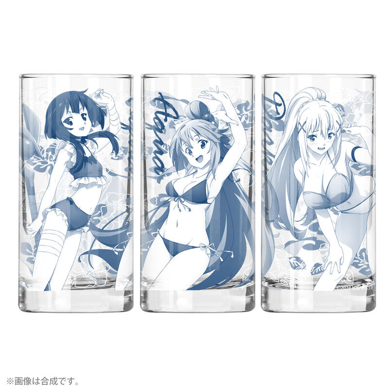 【怨念事務所】預約10月(免訂金) COSPA 為美好的世界獻上祝福 角色玻璃杯 三女角們(泳裝) 0818 | 露天市集 | 全台最大的網路購物市集