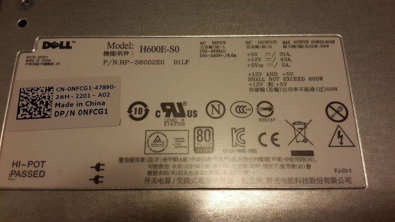 DELL POWERVAULT MD1220/MD1200/ MD3200/MD3220電源供應器(NFCG1) | 露天市集 | 全台最大的 ...