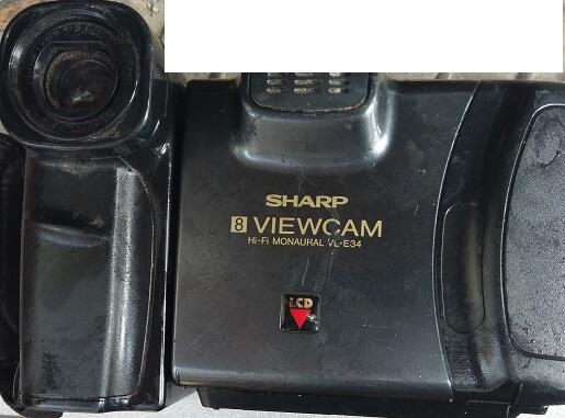二手市面稀少復古日本制SHARP VIEWCAM VL-E34U液晶顯示攝錄放影機(上電有反應當收藏/裝飾品) | 露天市集 | 全台最大的網路購物市集