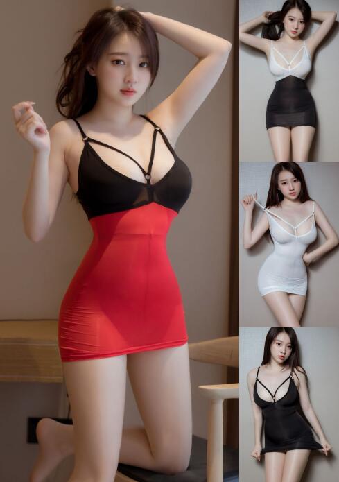 台灣現貨 JS SD47 冰絲微透 性感深V吊帶連身裙 情趣服飾 情趣睡衣 連身裙 角色扮演 情趣套裝 天使戀人著衣館 | 露天市集 | 全台最大的網路購物市集