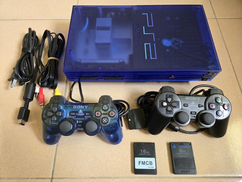 PS2 37000型 雙手把 透明藍 日規機 功能正常 | 露天市集 | 全台最大的網路購物市集