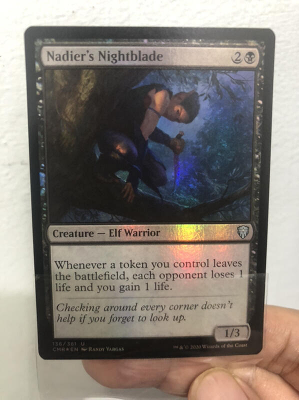 魔法部屋MTG閃卡售CMR 指揮官傳奇 Nadier's Nightblade 納迪爾的夜刃手 Foil【英文Mint】 | 露天市集 | 全 ...