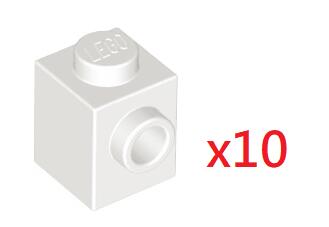 【磚樂】10個一組LEGO樂高87087 4558952 Brick 1x1 Stud on 1 Side白色單邊側轉 | 露天市集 | 全台 ...