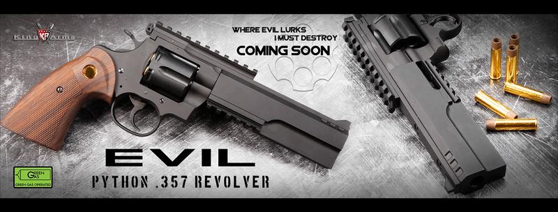 【重裝武力】King Arms Python 357 Evil (瓦斯) 左輪手槍 6吋戰術版 | 露天市集 | 全台最大的網路購物市集
