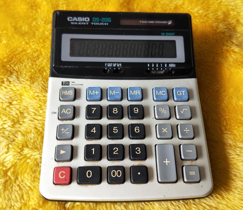 (m40)報廢品~CASIO DS-20G 計算機~ 些微黑眼圈/有一斷字~ | 露天市集 | 全台最大的網路購物市集