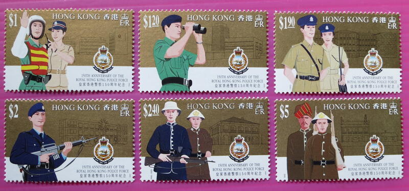 ~郵雅~ 香港1994年皇家香港警察150週年紀念郵票(全套六枚) | 露天市集 | 全台最大的網路購物市集