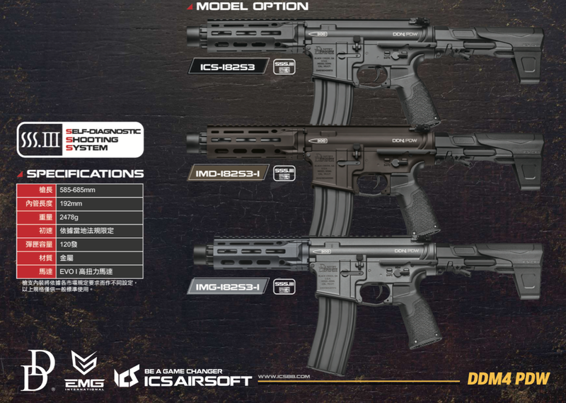 【YMS-預購-三色】ICS DDM4 PDW S3 授權AEG電動槍 | 露天市集 | 全台最大的網路購物市集