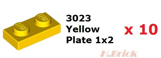 【磚樂】10個一組 LEGO 樂高 3023 302324 Plate 1x2 黃色 薄板/薄片 | 露天市集 | 全台最大的網路購物市集