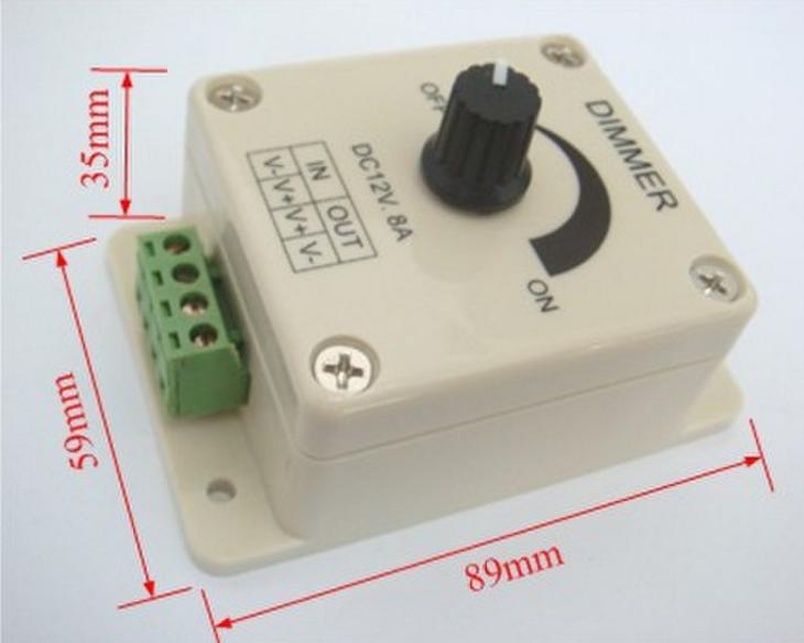 【築光坊】 8A DC12V DC24V LED調光器 調光旋鈕 電壓調整器 燈條 控制器 軟帶燈 硬燈條 手動 | 露天市集 | 全台最大的網路購物市集