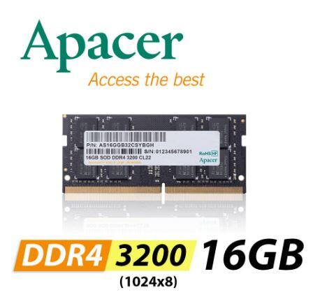 全新 代理商 Apacer宇瞻科技 DDR4 3200 NB 8G 16G 32G RAM 筆記型電腦 記憶體 | 露天市集 | 全台最大的網路購物市集