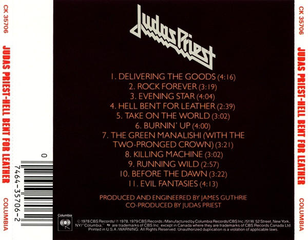 Judas Priest ‎初代版 Hell Bent For Leather 進口原版CD@C9 | 露天市集 | 全台最大的網路購物市集