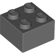 【積木樂園】樂高 LEGO 4211060 Dark Bluish Gray Brick 2x2 深灰色 磚 | 露天市集 | 全台最大的網路購物市集