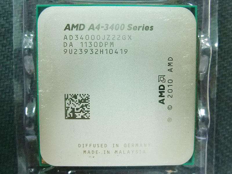 【含稅】AMD A4-3400 2.7G AD3400OJZ22GX 雙核 FM1 正式散片CPU 一年保 | 露天市集 | 全台最大的網路購物市集