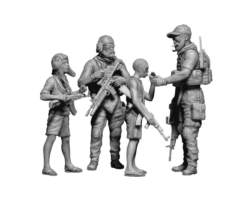 Master Box (MB) 1/35 35200 XX分享 "戰場上的某個角落" (4人型) | 露天市集 | 全台最大的網路購物市集