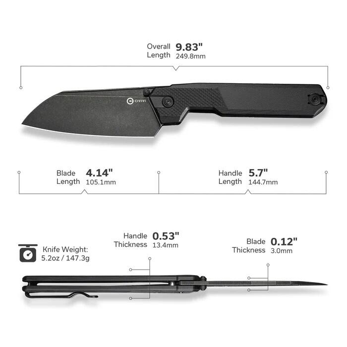 【瑞棋精品名刀】Civivi Hid Thumb Stud Knife 黑G10柄折刀 C23008-1 $4180 | 露天市集 | 全台最 ...