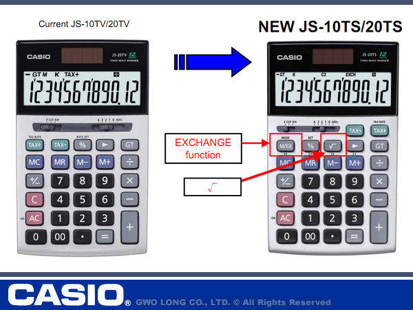 CASIO 計算機 國隆 JS-20TS 桌上型計算機_12位數_ 倒退鍵_保固一年_開發票 | 露天市集 | 全台最大的網路購物市集