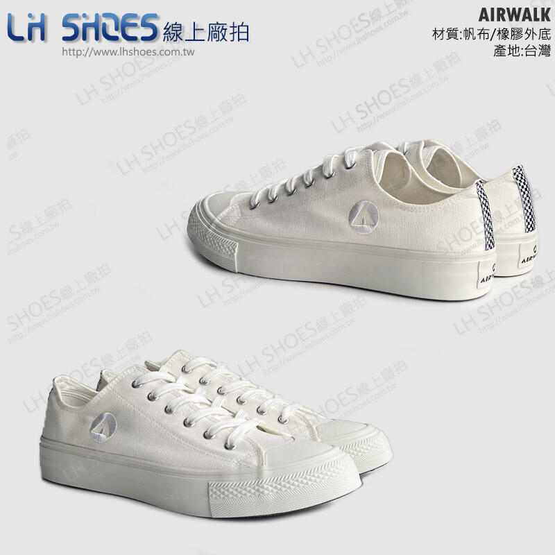LH Shoes線上廠拍AIR WALK白色輕旅悠遊休閒帆布鞋、運動鞋(AW81100)-鞋店下架品【滿千免運費】 | 露天市集 | 全台最大 ...
