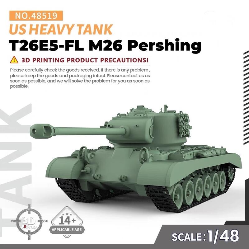 美國陸軍T26E5-FL M26 潘興 重型坦 3D列印。1/48 1/72 1/76 1/87 1/100 1/144 | 露天市集 | 全台最大的網路購物市集