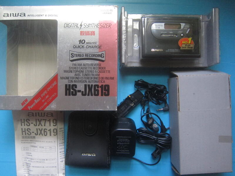 AIWA HS-JX619 主機配件. 稀有書盒裝 裝電池 可電台 不可讀卡帶.當故障零件機 | 露天市集 | 全台最大的網路購物市集