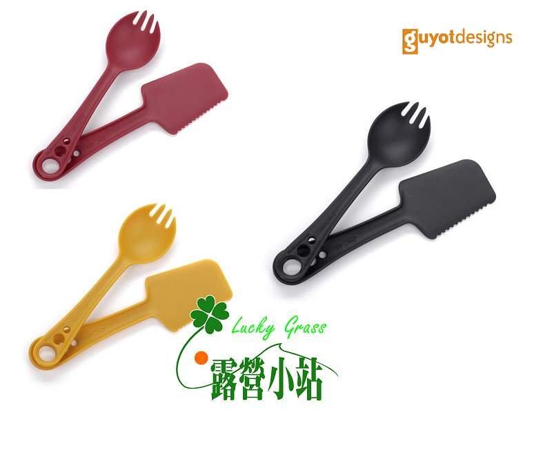 露營小站~【GD-506】美國GUYOT DESIGNS環保個人多功能便利廚具塑膠切刀+叉匙組MicroBites (紅色) | 露天市集 ...