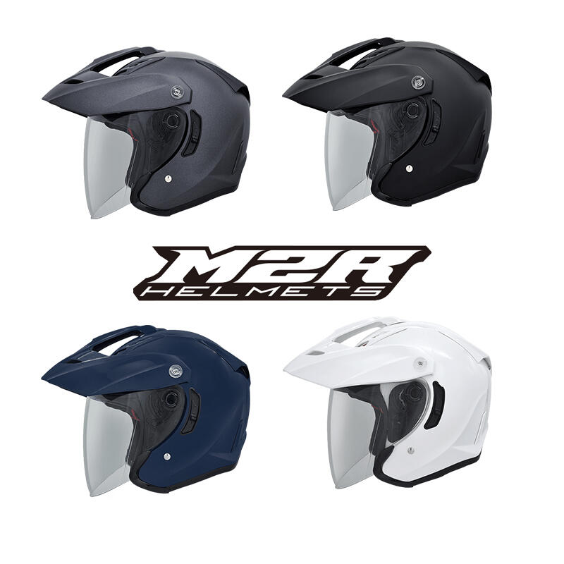 M2R J-5P J5P 素色 越野帽舌 安全帽 4分之3 3/4 機車 頭盔 雙鏡片 內墨鏡 現貨 | 露天市集 | 全台最大的網路購物市集
