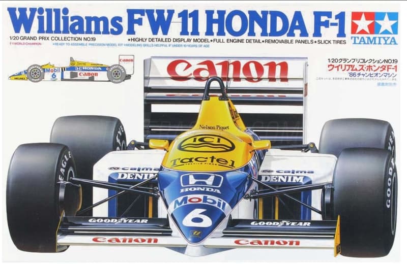 原價$648 特價$420 TAMIYA 田宮 1/20 Williams FW11 Honda F-1 #20019 | 露天市集 | 全台最大的網路購物市集