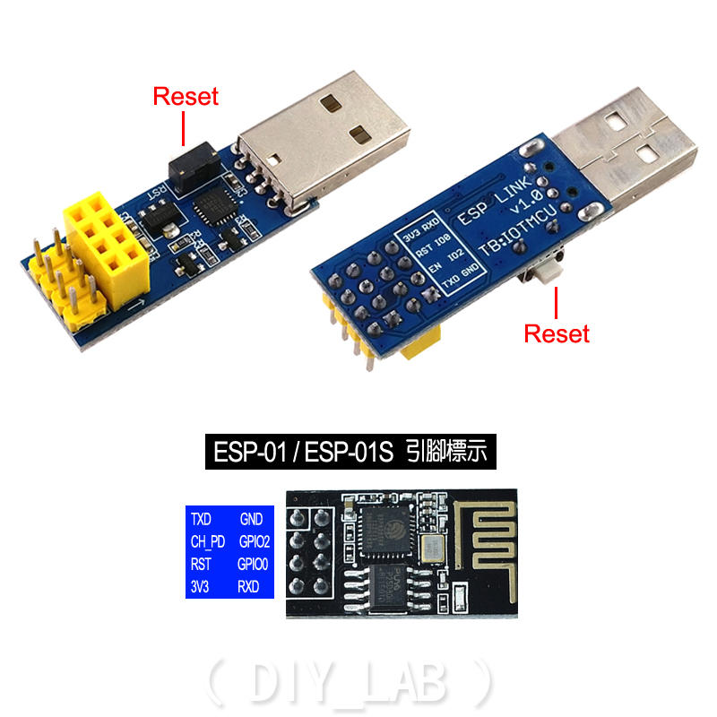 【DIY_LAB#2079】ESP8266 ESP-01(S)固件燒錄 WIFI模組下載器 ESP LINK V1.0 | 露天市集 | 全台 ...
