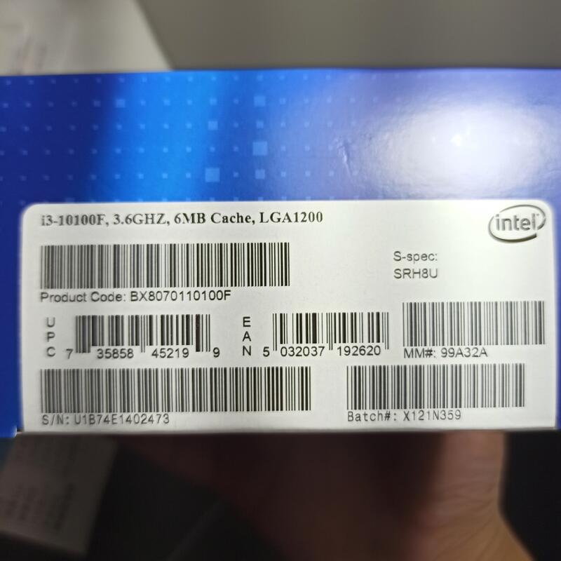 全新intel i3-10100F LGA1200腳位CPU#10代CPU中央處理器#高雄新竹可自取！可宅配！ | 露天市集 | 全台最大的 ...